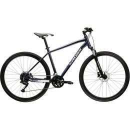 KROSS Crossrad "Evado 5.0", 53cm, 28 Zoll (71,12cm) hinten: 28 Zoll (71,12cm), blau, Fahrr&auml;der