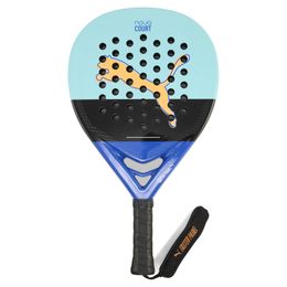 Padelschläger Puma "NOVA PADEL COURT Padelschläger Erwachsene", schwarz (safe lake schwarz vivid blau heat fire), Racketsportschläger, onesize