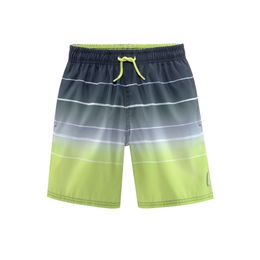 Bench. Kinder Badeshorts "Sunset Kids", grau, Gr. 158, Farbverlauf, bedruckt, Polyester, Badehosen, mit Farbverlauf