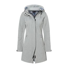 DEPROC Active Damen Softshellparka "SANSON PEAK WOMEN", grau, Gr. 40, 96% Polyester; 4% Elastan, Jacken, Softshellparka in edler Leinenoptik