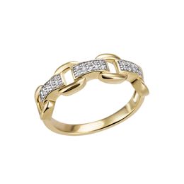 Firetti Damen Fingerring "Schmuck Geschenk Silber 925 Silberring Silberring glitzernd", 56, Silber 925 (Sterlingsilber), 2,1mm, gelb, Silber 925