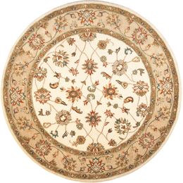 Wollteppich Theko, H:14mm &Oslash;:190cm, beige, Schurwolle, Teppiche, "Royal Ziegler 503", reine Wolle, handgetuftet, Orient-Optik