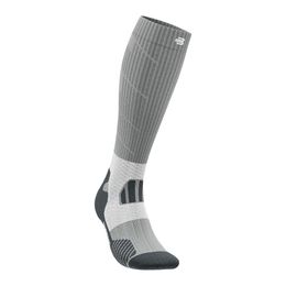 Bauerfeind Damen Kompressionsstr&uuml;mpfe "Trail Run Compression Socks", Gr. 35, grau, Polyamid, unifarben mit Farbeinsatz, Socken