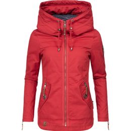 Navahoo Damen Outdoorjacke "Wekoo", rot, Gr. M, Oberstoff: 100% Baumwolle, Futter: 100% Polyester, Ärmelfutter: 100% Polyester, Jacken, moderner