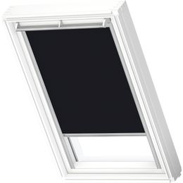 Velux Verdunklungsrollo "DKL 3009S", F04, stufenlos positionierbar, schwarz, Rollos, Stoff schwarz mit weißen Führungsschienen & Griffleiste