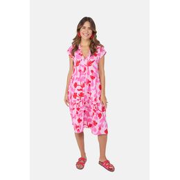 LIEBLINGSSTÜCK LIEBLINGSSTÜCK Damen Sommerkleid, rosa, Gr. 40, bedruckt, geblümt, gemustert, mehrfarbig, Obermaterial: 100% Baumwolle, Kleider, mit allover