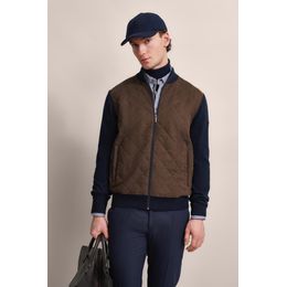 Bugatti Herren Strickjacke, blau, Gr. M, unifarben, Strick, 100% Baumwolle, Strickjacken, aus 100 % Baumwolle