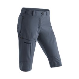 Maier Sports Damen Funktionsshorts "Latit Capri W", grau, Gr. 38, 88% Polyester (Recycelt), 12% Elasthan, Hosen, Nachhaltige Outdoor-Capri mit