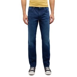Mustang Herren Straight-Jeans "Style Washington Straight", blau, Gr. 42, Denim/Jeans, Obermaterial: 99% Baumwolle, 1% Elasthan, Jeans, mit