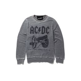 Recovered Herren Sweatshirt "AC/DC For Those About to Rock", grau, Gr. M, bedruckt, 100% Baumwolle, Sweatshirts, im zeitlosen Design
