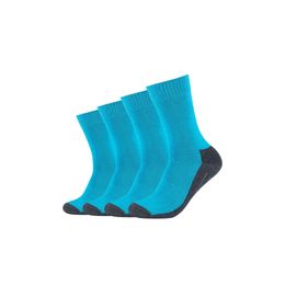 Camano Damen Socken "Sportsocken 4er Pack", Gr. 39, blau, 53% Baumwolle, 25% Polyester, 20% Polyamid, 2% Elasthan, Colorblocking, Socken