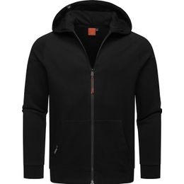 Ragwear Herren Kapuzensweatjacke "Zenway", schwarz, Basic, Gr. S, Sweatware, Obermaterial: 70% Baumwolle, 30% Polyester, Sweatjacken, Herren Basic