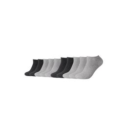 Camano Herren Sneakersocken "Sneakersocken 10er Pack", Gr. 39, grau, 80% Baumwolle, 17% Polyamid, 3% Elasthan, uni, Socken