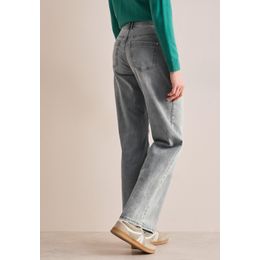 Cecil Damen Loose-fit-Jeans, grau, Gr. 36, unifarben, Jeans, 91% Baumwolle, 7% Polyester, 2% Elasthan, Jeans, High Waist