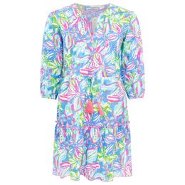 Zwillingsherz Damen Sommerkleid ""Blumentraum"", bunt, Gr. M, gemustert, Web, Obermaterial: 100% Baumwolle, Kleider, mit floralem Muster, zum Binden