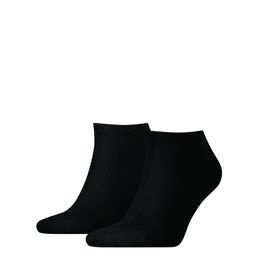 Tommy Hilfiger Herren Sneakersocken "TH MEN SNEAKER 2P", Gr. 43, schwarz, Baumwollmischung, uni und meliert, Socken, mit schmalem Rippenb&uuml;ndchen