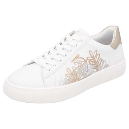 Remonte Damen Plateausneaker, Gr. 39, gold, Leder, kontrastfarbene Details, Schuhe, Schn&uuml;rschuh, Freizeitschuh, Halbschuh mit Kontrastbesatz
