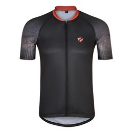 Ziener Herren Radtrikot "NELOS", schwarz, Gr. 52, Obermaterial: 1. 100% Polyester; 2. 90% Polyester, 10% Elasthan, Trikots
