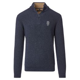 Casamoda Herren Troyer "Casamoda Troyer uni", blau, Gr. XXL, 62% Baumwolle, 28% Polyester, 10% Polyamid, Pullover