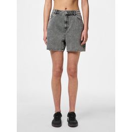 Pieces Damen Jeansshorts "PCABBI MW SHORTS NOOS", blau, Gr. XL, unifarben, Denim/Jeans, Obermaterial: 87% Baumwolle, 8% Viskose, 5% Polyester, Jeans