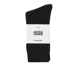 Jack & Jones PlusSize Herren Freizeitsocken "JACRAFAEL SOCKS 3 PACK NOOS PLS", JACK & JONES PLUSSIZE, Gr. 43, schwarz, Baumwollmischung, unifarben, Socken