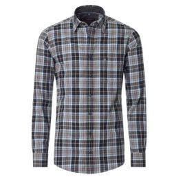 Casamoda Herren Flanellhemd "Casamoda Flanellhemd kariert", blau, Gr. 5XL, kariert, 100% Baumwolle, Hemden