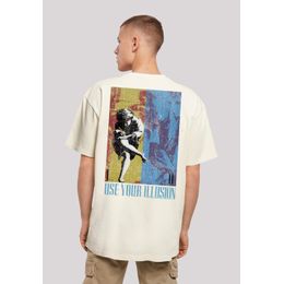 F4NT4STIC Herren T-Shirt "Guns 'n' Roses Music Double Illusion", beige, Gr. L, Obermaterial: 100% Baumwolle, Shirts, Musik, Band, Logo