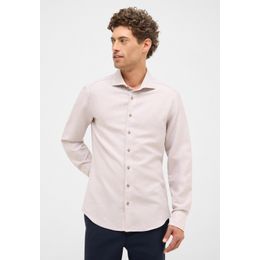 Eterna Herren Langarmhemd "SLIM FIT", beige, Gr. 44, Twill, 59% Baumwolle, 41% Leinen, Hemden, EASY IRON (bügelleicht)