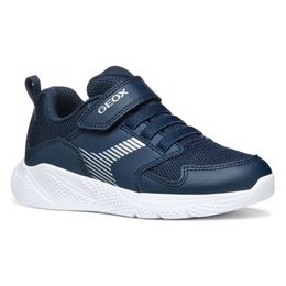 Geox Mädchen Sneaker "J SPRINTYE BOY", Gr. 35, blau, Synthetik, Textil, Schuhe, Freizeitschuh, Klettschuh im Casual Look