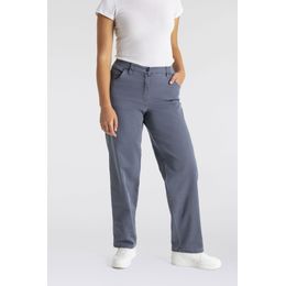 KjBRAND Damen Stretch-Hose "Babsie", grau, Gr. 42, Denim/Jeans, Obermaterial: 71% Baumwolle, 25% Polyester, 4% Elasthan, Hosen