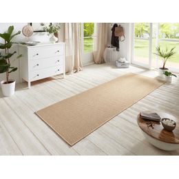 L&auml;ufer Hanse Home, B:80cm H:5mm L:150cm, beige, Polypropylen (PP), Flur, Teppiche, "Nature 600", Flachgewebe, In- & Outdoor, Rutschfest, Flur, K&uuml;che,