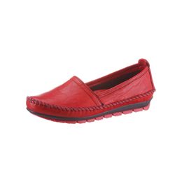 Gemini Damen Slipper, Gr. 39, rot, Glattleder, Schuhe