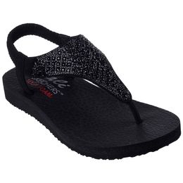 Skechers Damen Sandale "MEDITATION-ROCKSTAR", Gr. 40, schwarz, Lederimitat, Schuhe, Sommerschuh, Sandalette, Riemchensandale, mit Glitzersteinen