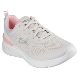 Skechers Damen Sneaker "SKECH-AIR DYNAMIGHT 2.0-NEW HEIGHTS", Gr. 41, beige, Lederimitat, Textil, Schuhe, Schn&uuml;rschuh, Fitnessschuh, Halbschuh,