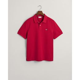 Gant Herren Poloshirt "REG EMB ARCHIVE SHIELD POLO", rot, Gr. S, unifarben, Web, Obermaterial: 100% Baumwolle, Shirts, Mit Schlitzen an der Seite