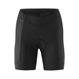 Gonso Damen Fahrradhose "Capri", schwarz, Gr. 44, 80% Polyamid, 20% Elastan, Hosen, Strapazierfähig, formbeständig, hohe Bewegungselastizität