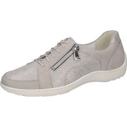 Waldl&auml;ufer WALDL&Auml;UFER Damen Schn&uuml;rschuh "HENNI", Gr. 8, grau, Nubukleder, Veloursleder, Schuhe, in Komfortweite H = sehr weit, Freizeitschuh, Halbschuh,