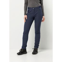 Jack Wolfskin Damen Softshellhose "GEIGELSTEIN SLIM PANTS W", blau, Gr. 46, Hauptmaterial: 91% Polyester, 9% Elastane, Hosen