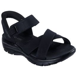 Skechers Damen Sandale "EASY GOING-SOMEWHERE SUNNY", Gr. 41, schwarz, Lederimitat, unifarben, Schuhe, Schlupfschuh, Plateausandale mit Slip-ins