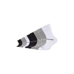 Camano Damen Socken "Socken Mesh Ventilation 10er Pack", Gr. 23, schwarz, 70% Baumwolle, 28% Polyester, 2% Elasthan, Colorblocking, Socken