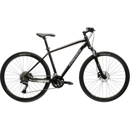 KROSS Crossrad "Evado 7.0", 53cm, 28 Zoll (71,12cm) hinten: 28 Zoll (71,12cm), schwarz, Fahrr&auml;der
