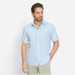 OLYMP Herren Kurzarmhemd "OLYMP Hemd Casual", blau, Gr. XL, Web, Obermaterial: 100% Baumwolle, Hemden