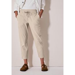 Cecil Damen Jogger Pants, beige, Gr. XXL, unifarben, Web, 66% Baumwolle, 30% Polyester, 4% Elasthan, Hosen, Elastikbund mit Tunnelzug