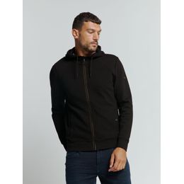 NO EXCESS Herren Sweater "NO EXCESS Jacquard-Kapuzenweste Pullover", schwarz, Gr. XXXL, 54% Polyester, 44% Baumwolle, 2% Elasthan, Sweatshirts