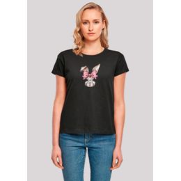 F4NT4STIC Damen T-Shirt "Niedlicher Hase mit Schleife", schwarz, Gr. M, Obermaterial: 100% Baumwolle, Shirts, Premium Qualit&auml;t