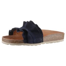 VERBENAS Damen Pantolette "Rocio Roda", Gr. 42, blau, Veloursleder, unifarben, Schuhe, Sommerschuh, Schlappen f&uuml;r Strand- und Badeausfl&uuml;ge geeignet