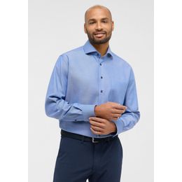 Eterna Herren Langarmhemd "MODERN FIT", blau, Gr. 40, 100% Baumwolle, Hemden, NON IRON (bügelfrei)