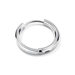 Firetti Damen Single-Creole "Schmuck Geschenk Ohrschmuck einzeln Classic", 12, Edelstahl, silber, Edelstahl, Ohrringe