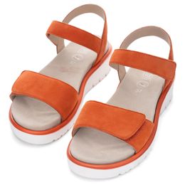 Ara Damen Keilsandalette "BILBAO", Gr. 36, orange, Veloursleder, unifarben, Schuhe, Keilsandale, Sommerschuh, Komfortschuh in G-Weite