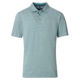 Casamoda Herren Poloshirt "Casamoda Polo-Shirt uni", blau, Gr. L, 70% Baumwolle, 30% Leinen, Shirts
